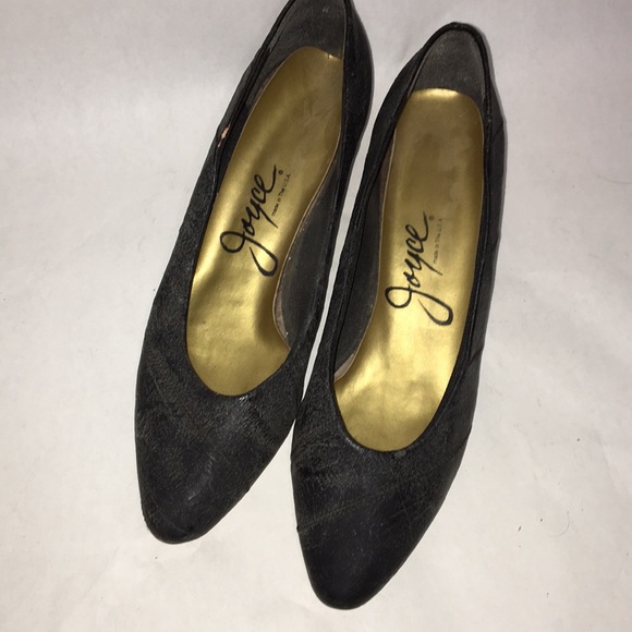 Joyce | Shoes | Vintage Textured Black Shoes | Poshmark